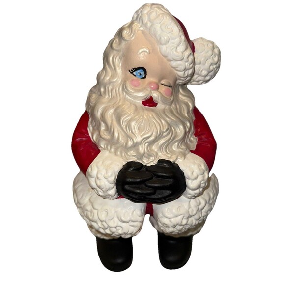 Holiday | Vintage Retro Large Ceramic Winking Santa Atlantic Mold ...